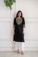 Black Cotton Flex Embroidered Kurta – Disha Dakshin